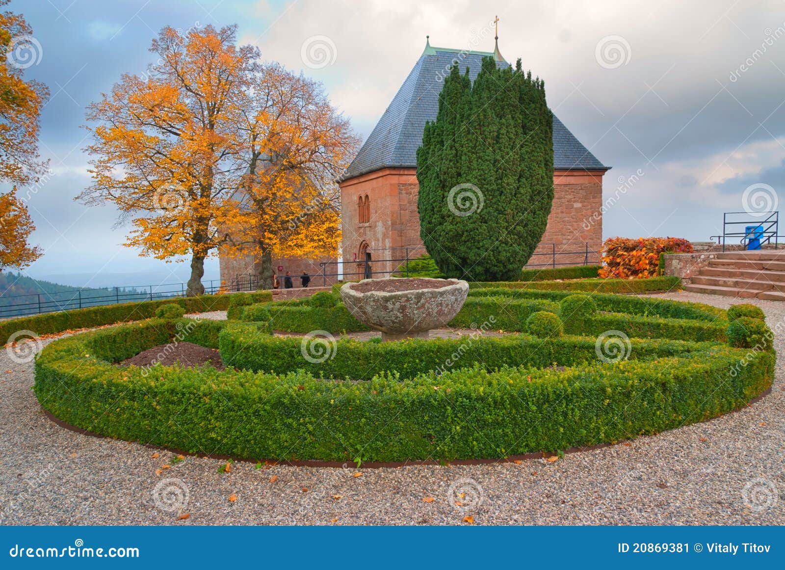 Autumn Park in Medieval Castle Stock Image - Image of gold, germany ...