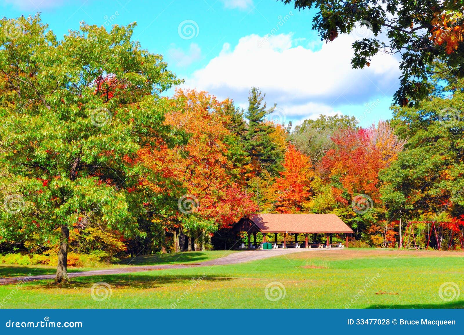 Autumn Park stock photo. Image of scenic, season, vibrant - 33477028