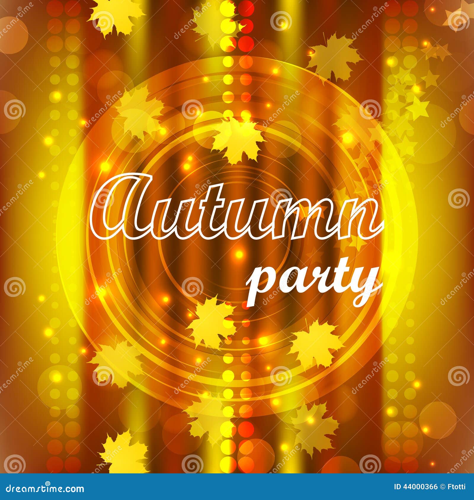 Autumn party stock vector. Illustration of party, disco - 44000366