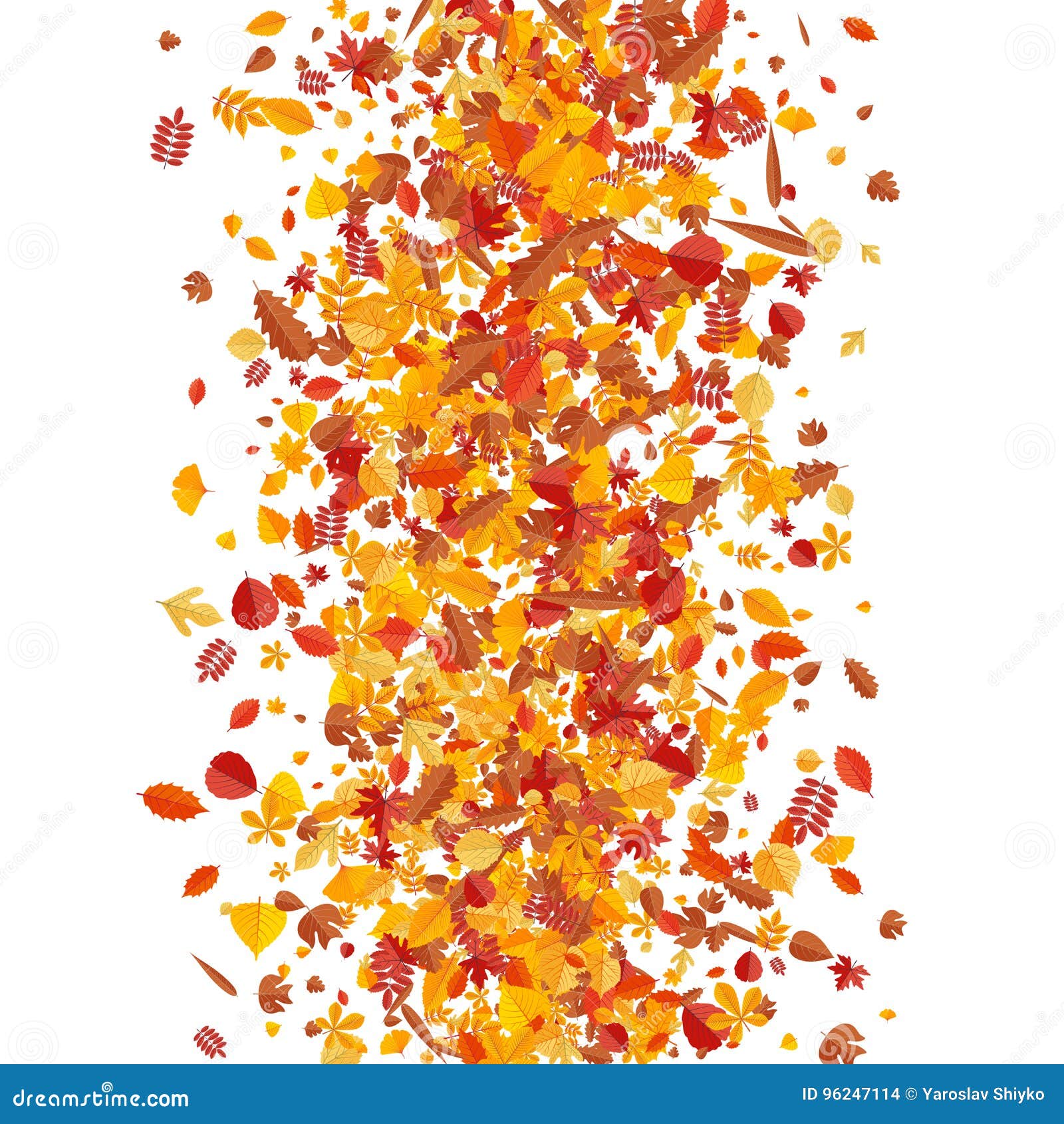 Autumn Pattern with Bright Tree Leaves Stock Vector - Illustration of ...