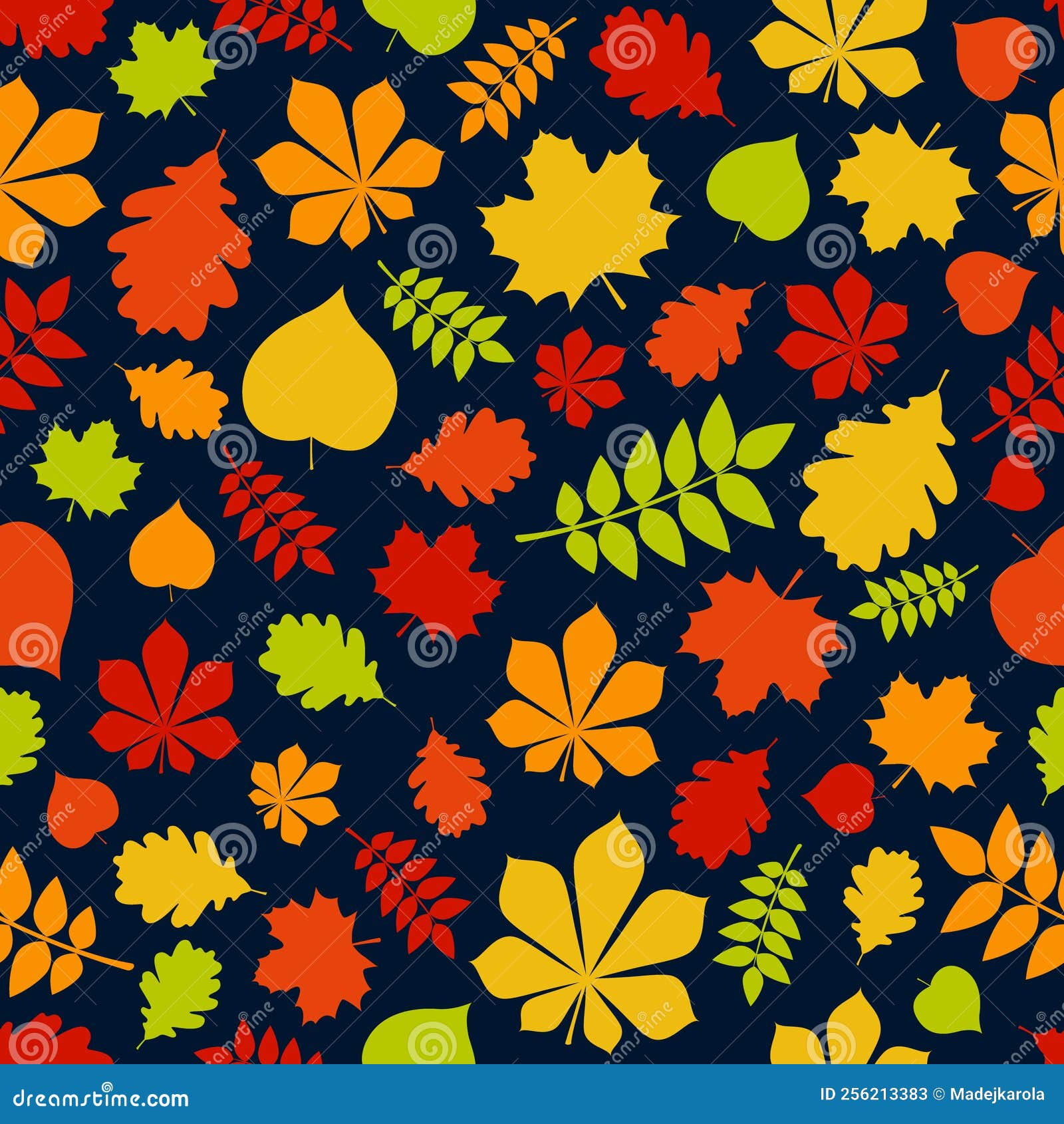 Autumn Pattern with Leaves. Wrapping Paper Concept Stock Illustration ...