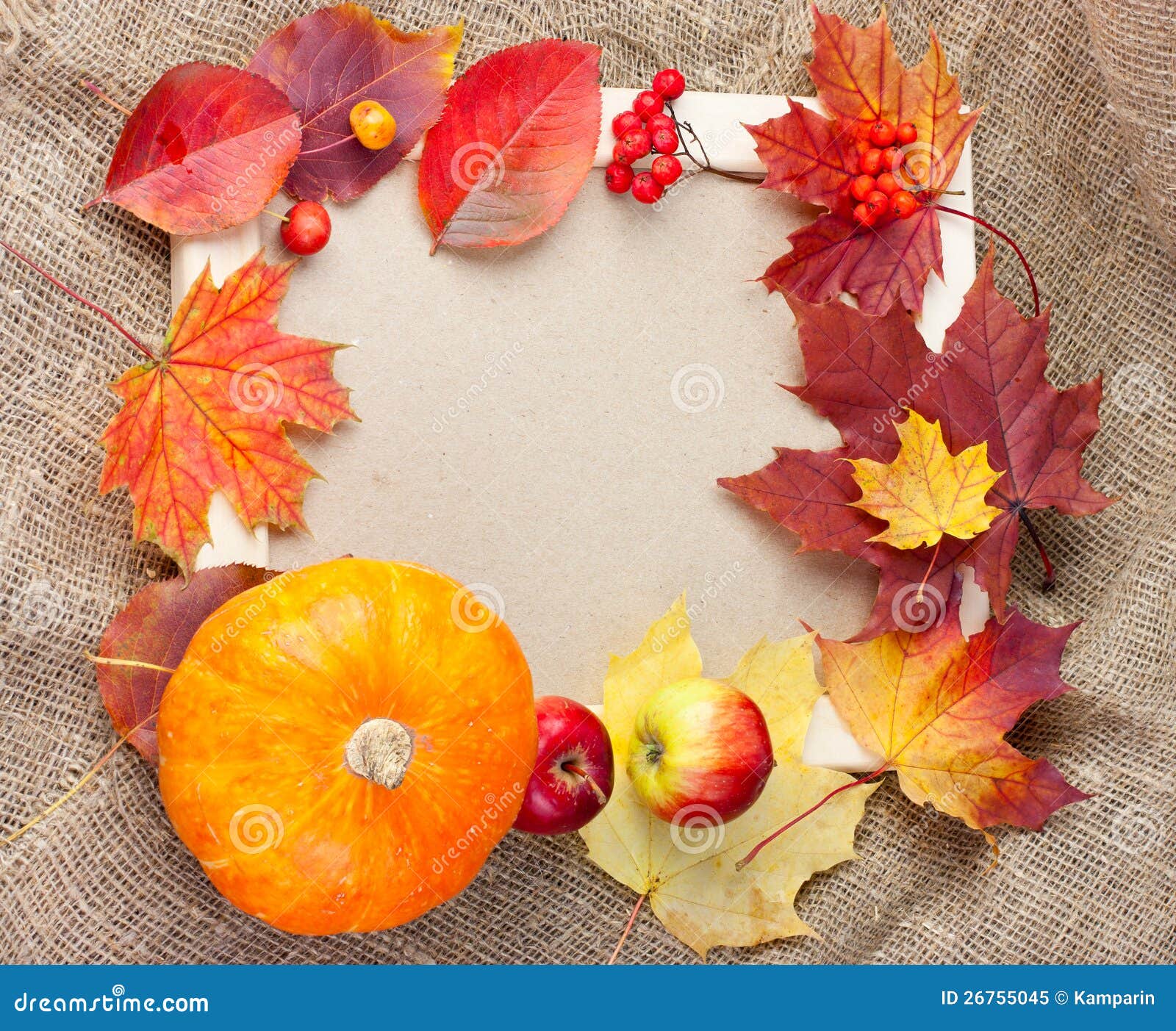Autumn photo frame stock image. Image of orange, ragged - 26755045