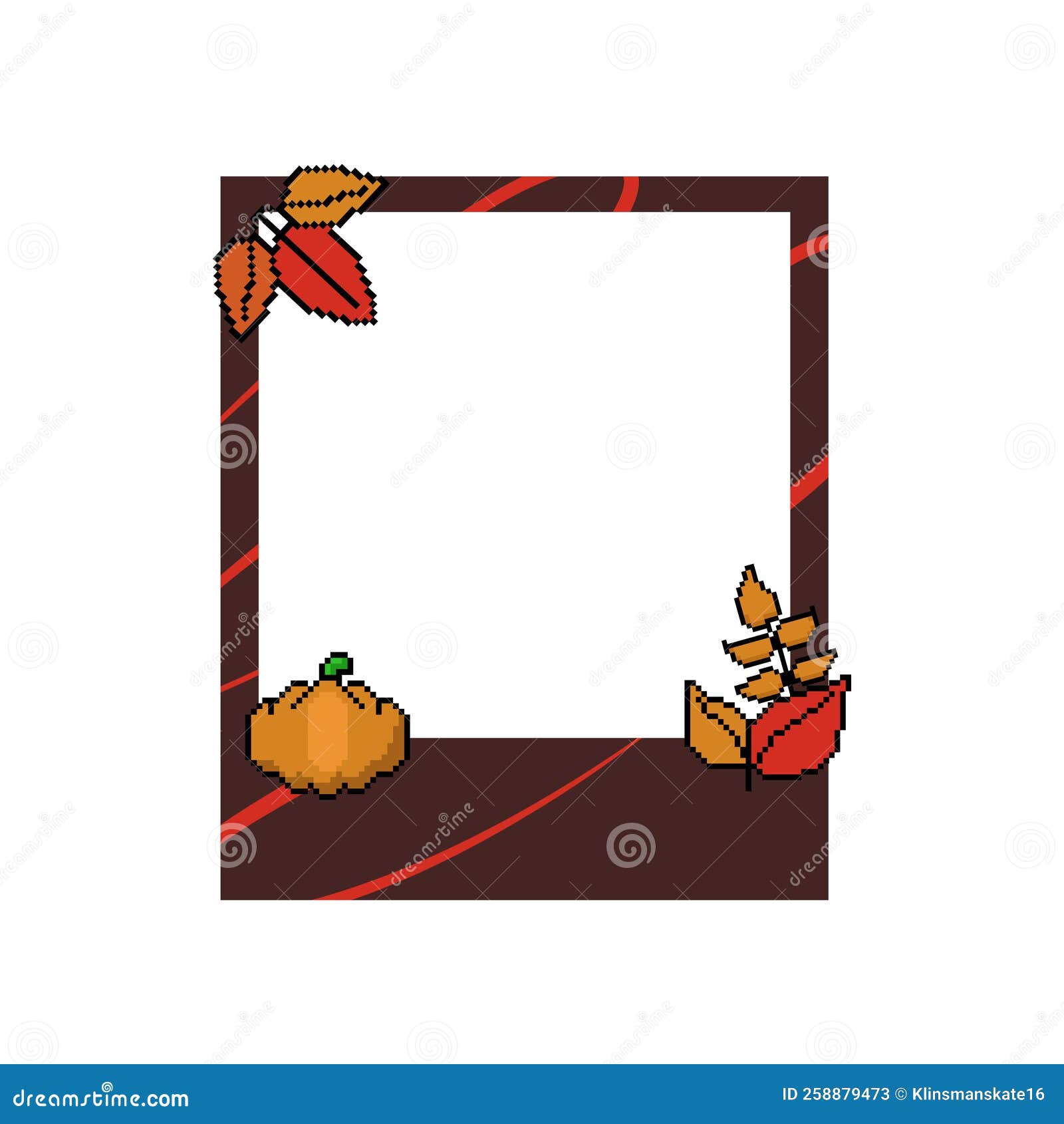 Autumn Photo Frame Template Design Stock Vector - Illustration of ...