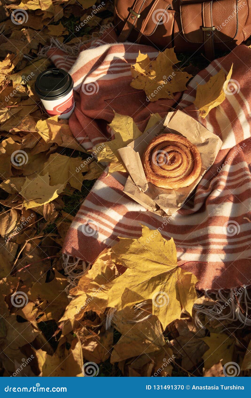 Autumn picnic flat lay stock photo. Image of forest - 131491370