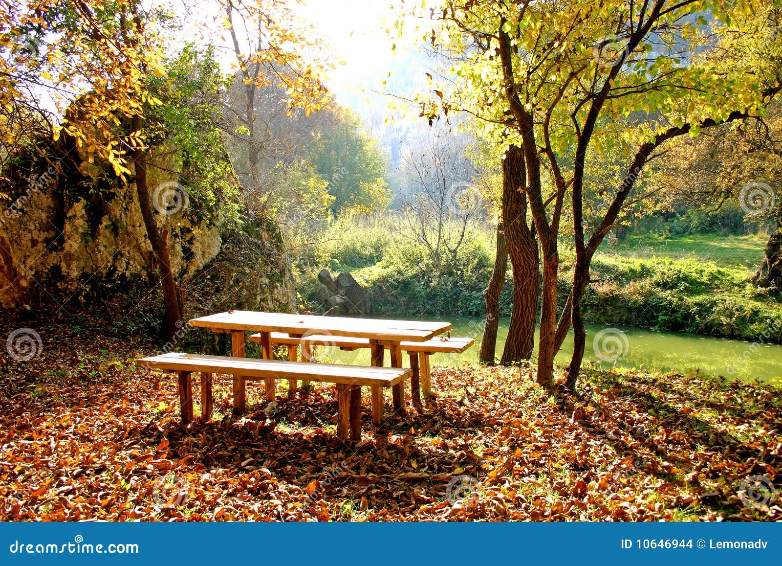Autumn Picnic in the Nature Stock Photo - Image of scene, lifestyle ...