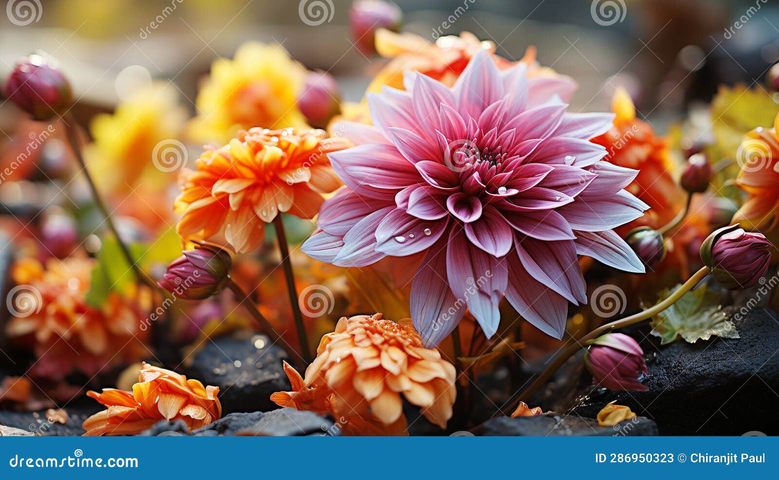 Autumn Plant Displays Fresh Multi Colored Leaves Outdoors Stock Image ...