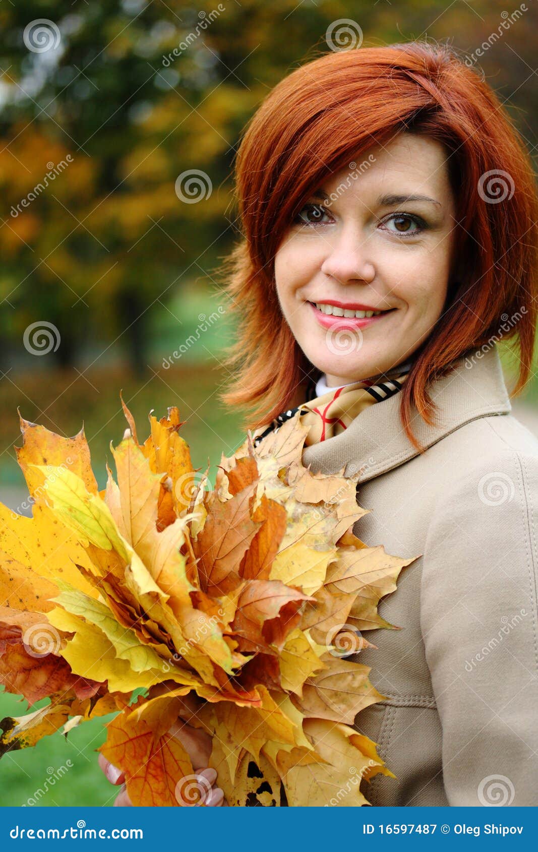 Autumn portrait stock image. Image of time, autumn, woman - 16597487