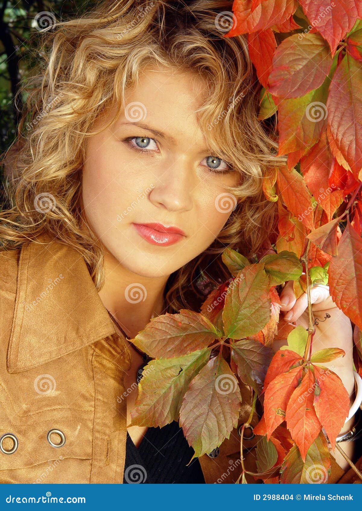 Autumn portrait stock photo. Image of blond, young, face - 2988404