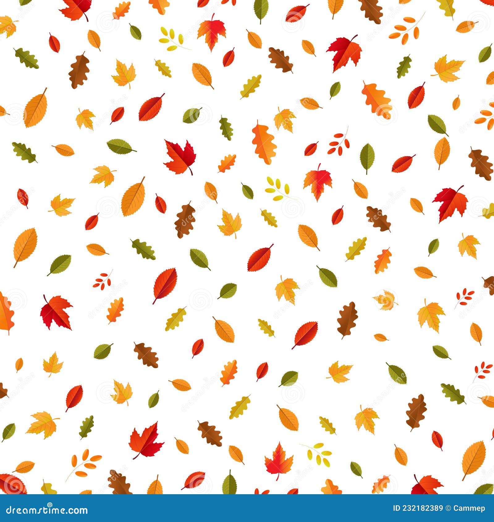Autumn Poster with Border and Autumn Leaves Stock Vector - Illustration ...