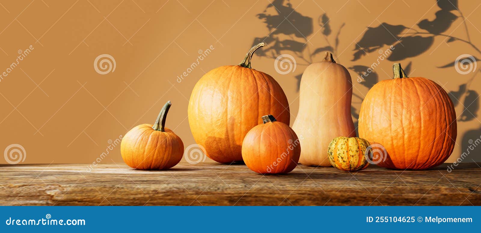 Autumn Pumpkins - 3d Render Stock Image - Image of background ...