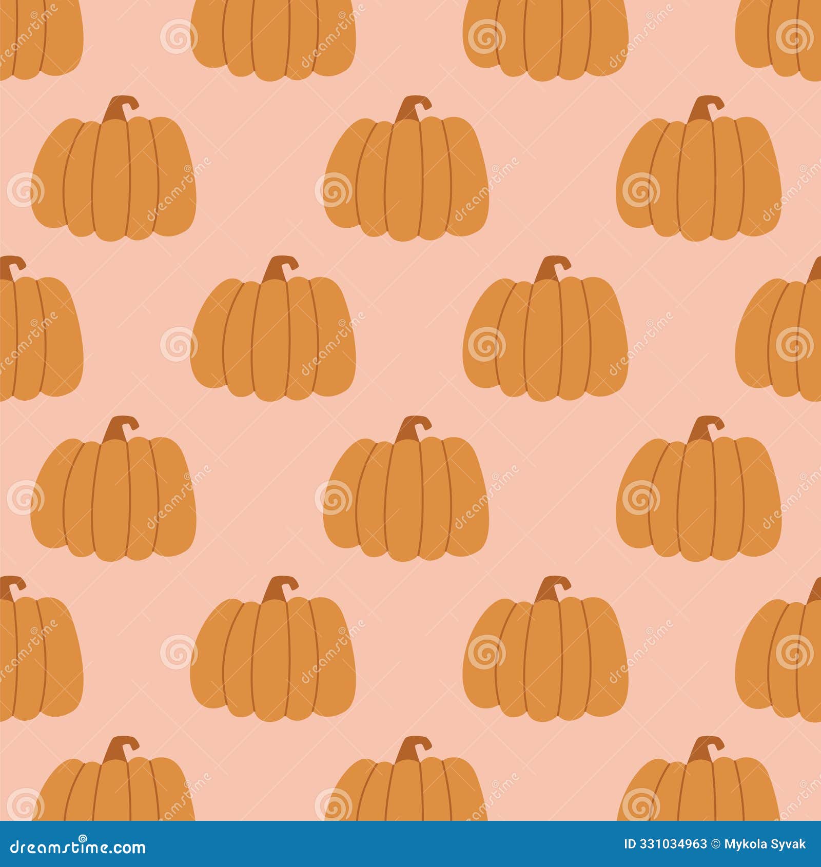 Autumn Pumpkins Pattern Background Stock Illustration - Illustration of ...