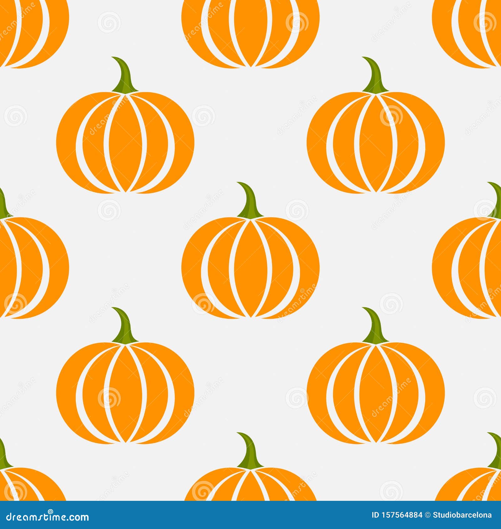 Autumn Pumpkins Seamless Pattern Stock Vector - Illustration of sweet ...