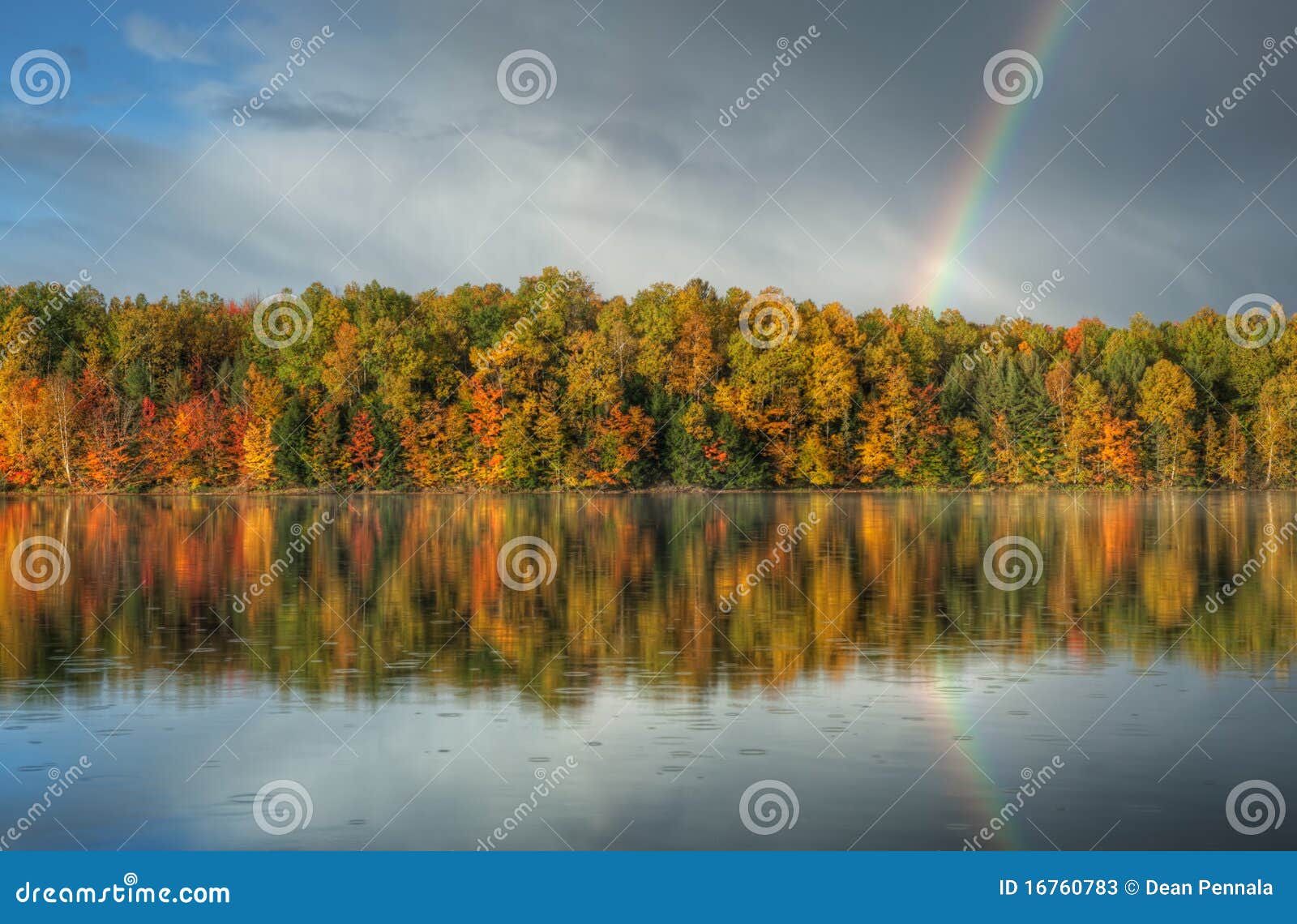 Autumn Rainbow, Moccasin Lake Stock Image - Image of scenic ...