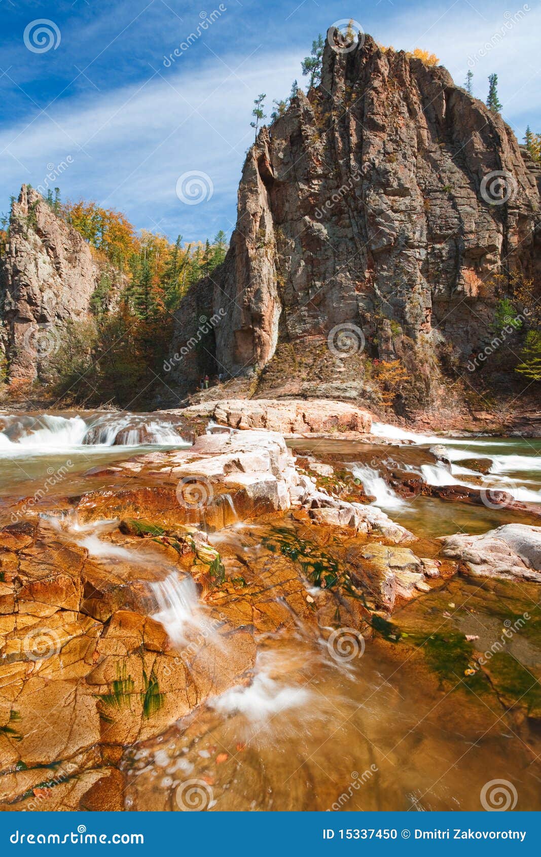 Autumn red rocks stock photo. Image of orange, october - 15337450