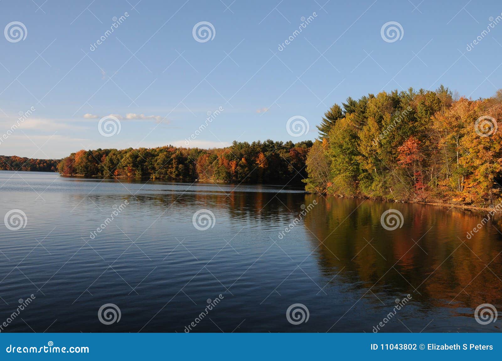 Autumn Reflection in a Lake Stock Photo - Image of tree, reflection ...