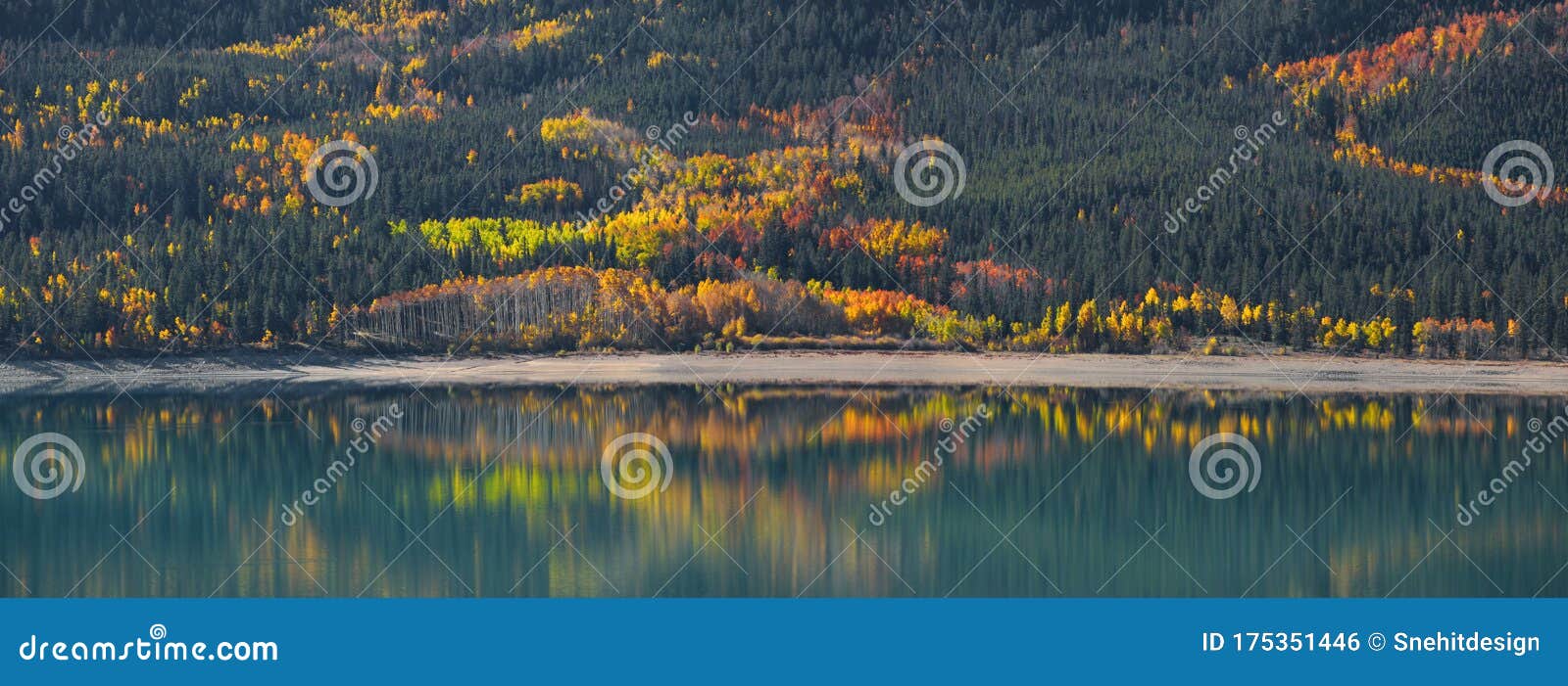 Autumn Reflection at Twin Lakes in Colorado Stock Photo - Image of ...
