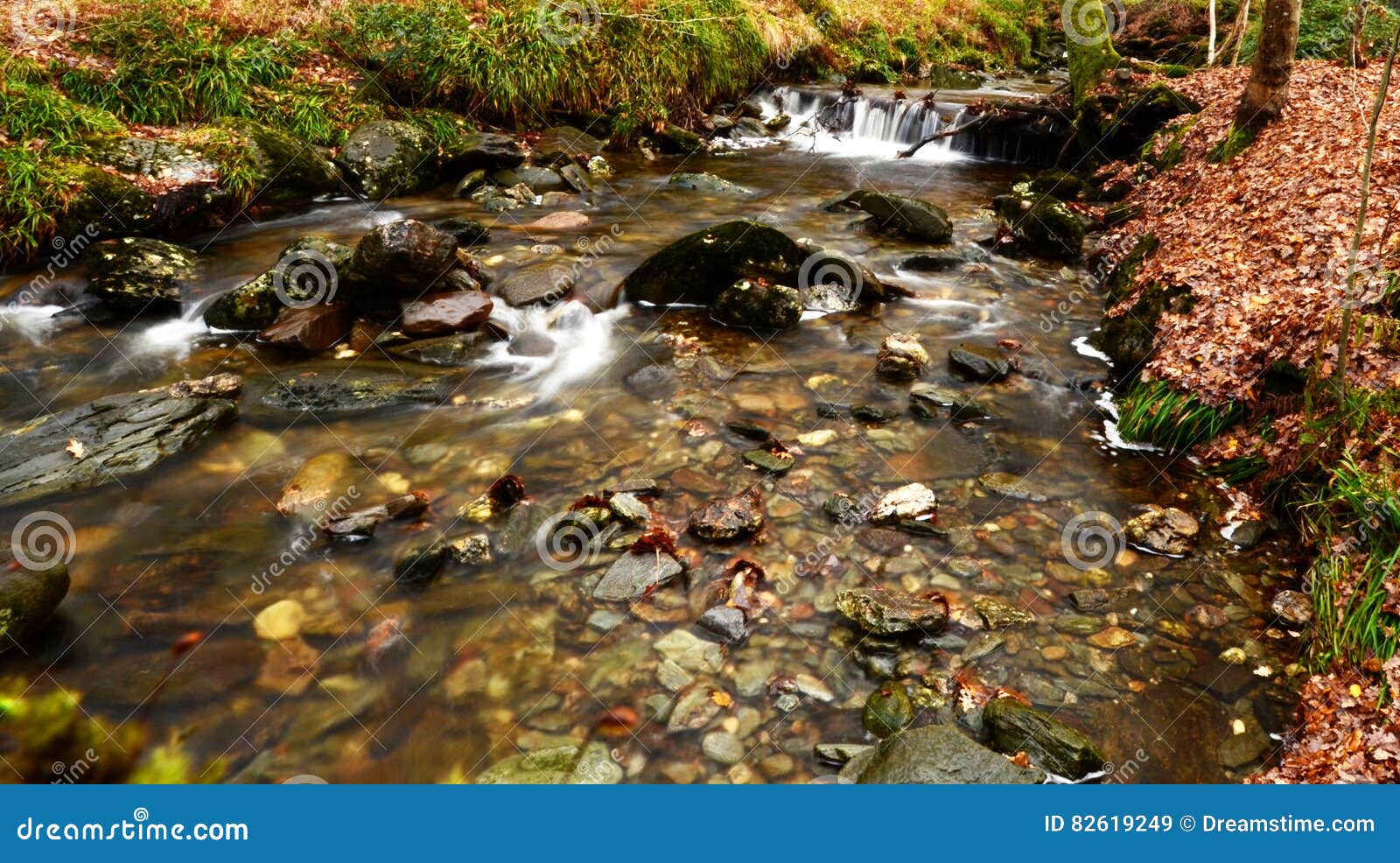 Autumn river scene stock image. Image of fresh, rocky - 82619249