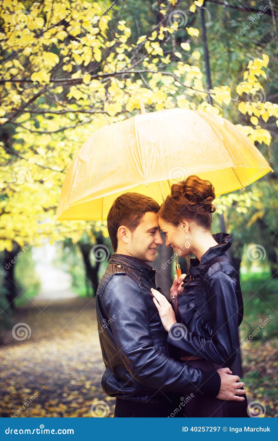 Autumn romance stock image. Image of fall, romantic, closeness - 40257297