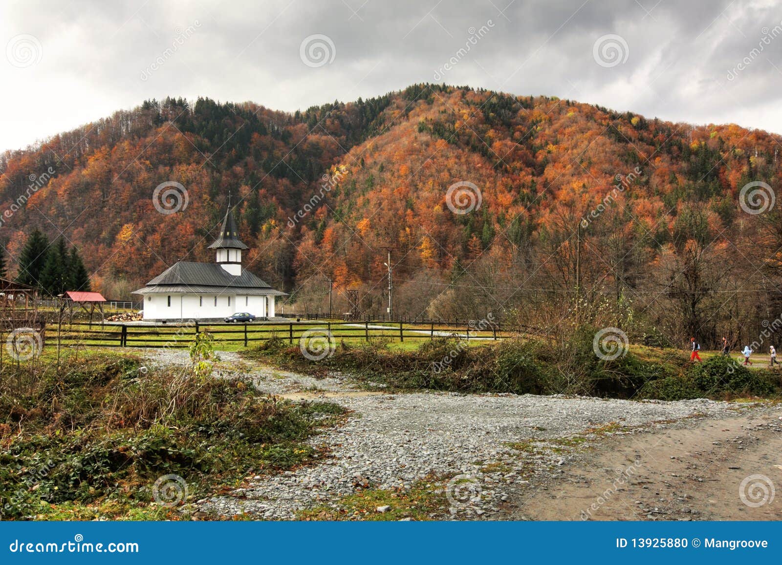 Autumn in Romania stock photo. Image of leafs, fence - 13925880