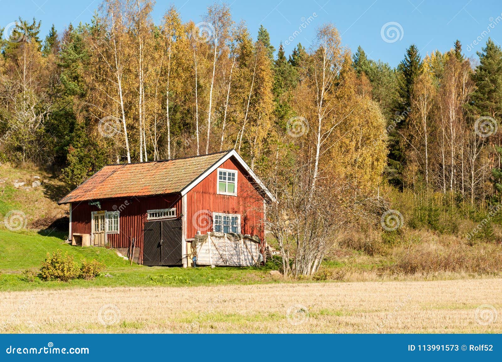 Autumn in rural Sweden stock image. Image of autumn - 113991573
