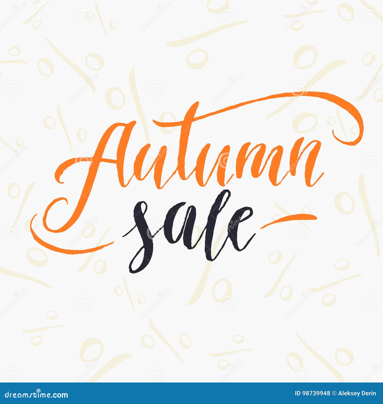 Autumn Sale Lettering on a White Background. Stock Vector ...