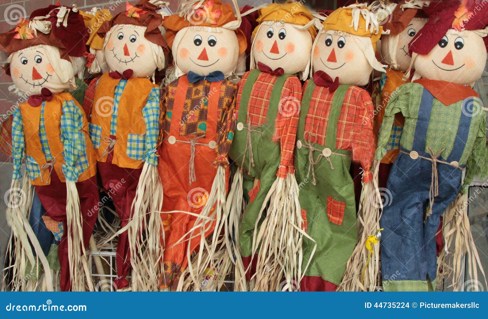 Autumn Scarecrows stock photo. Image of outdoors, happy - 44735224