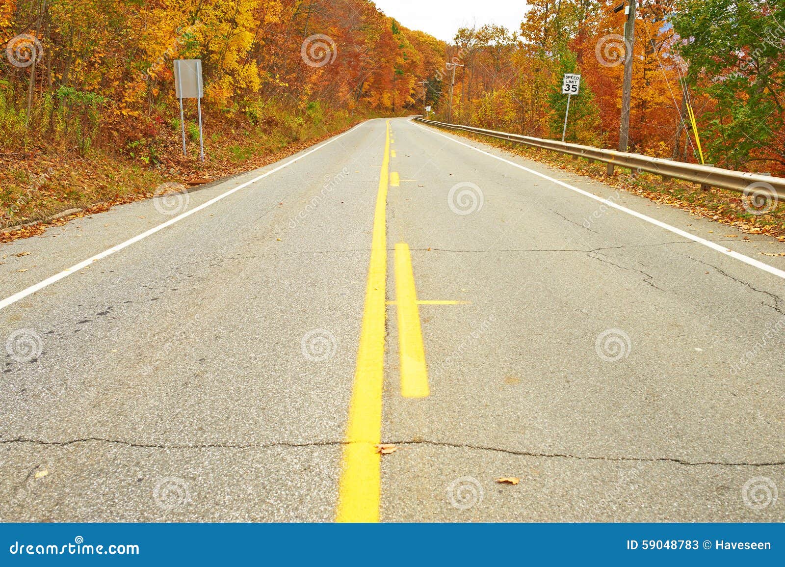 Autumn scene with road stock image. Image of speed, beauty - 59048783
