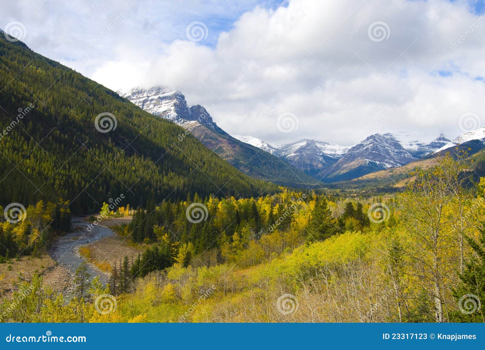 Autumn Scene in the Valley stock image. Image of autumn - 23317123