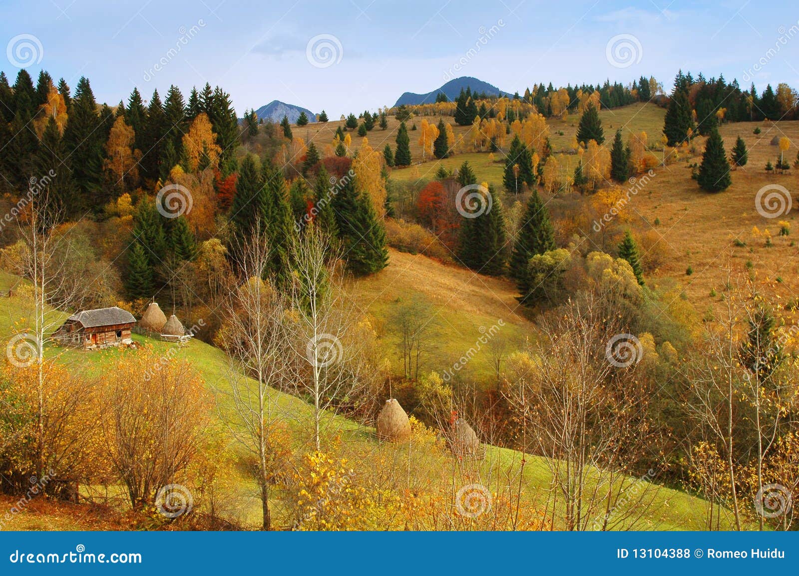 Autumn Scenery in the Mountains of Romania Stock Photo - Image of ...