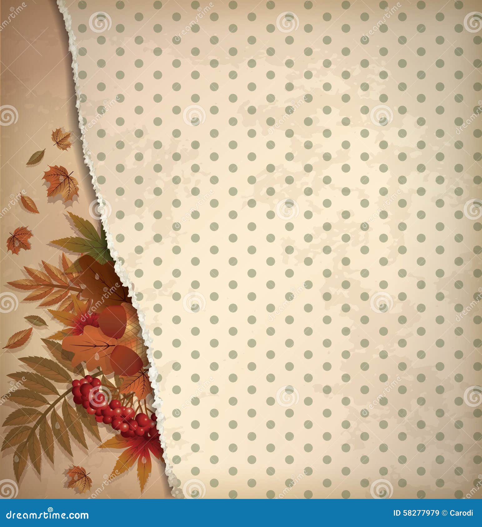 Autumn Scrap Background in Vintage Style Stock Vector - Illustration of ...