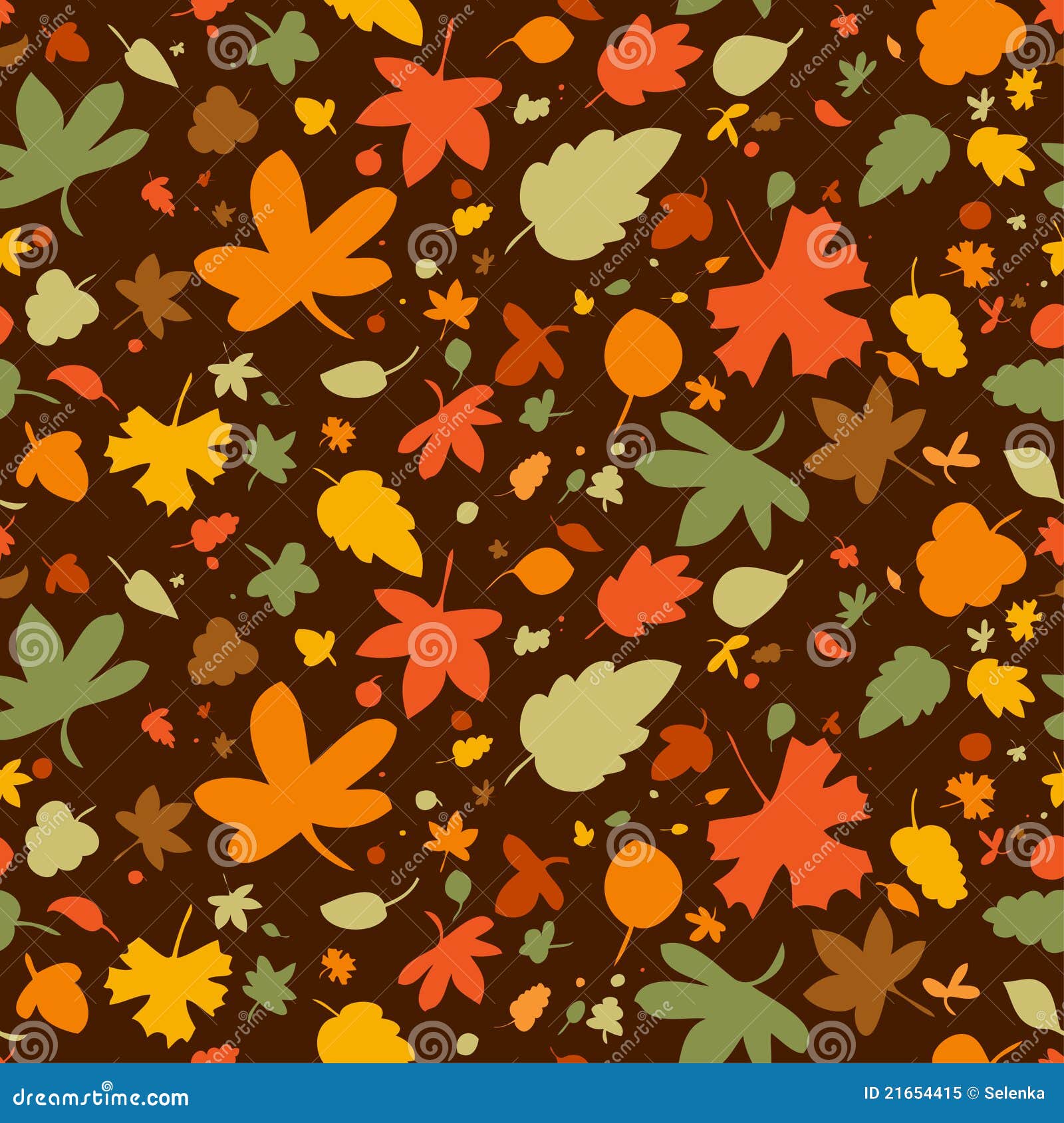 Autumn Seamless Background. Stock Vector - Illustration of natural ...