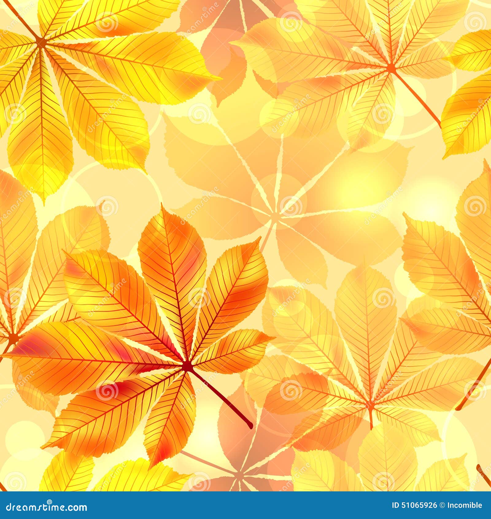 Autumn Seamless Background with Leaves. Vector Stock Vector ...