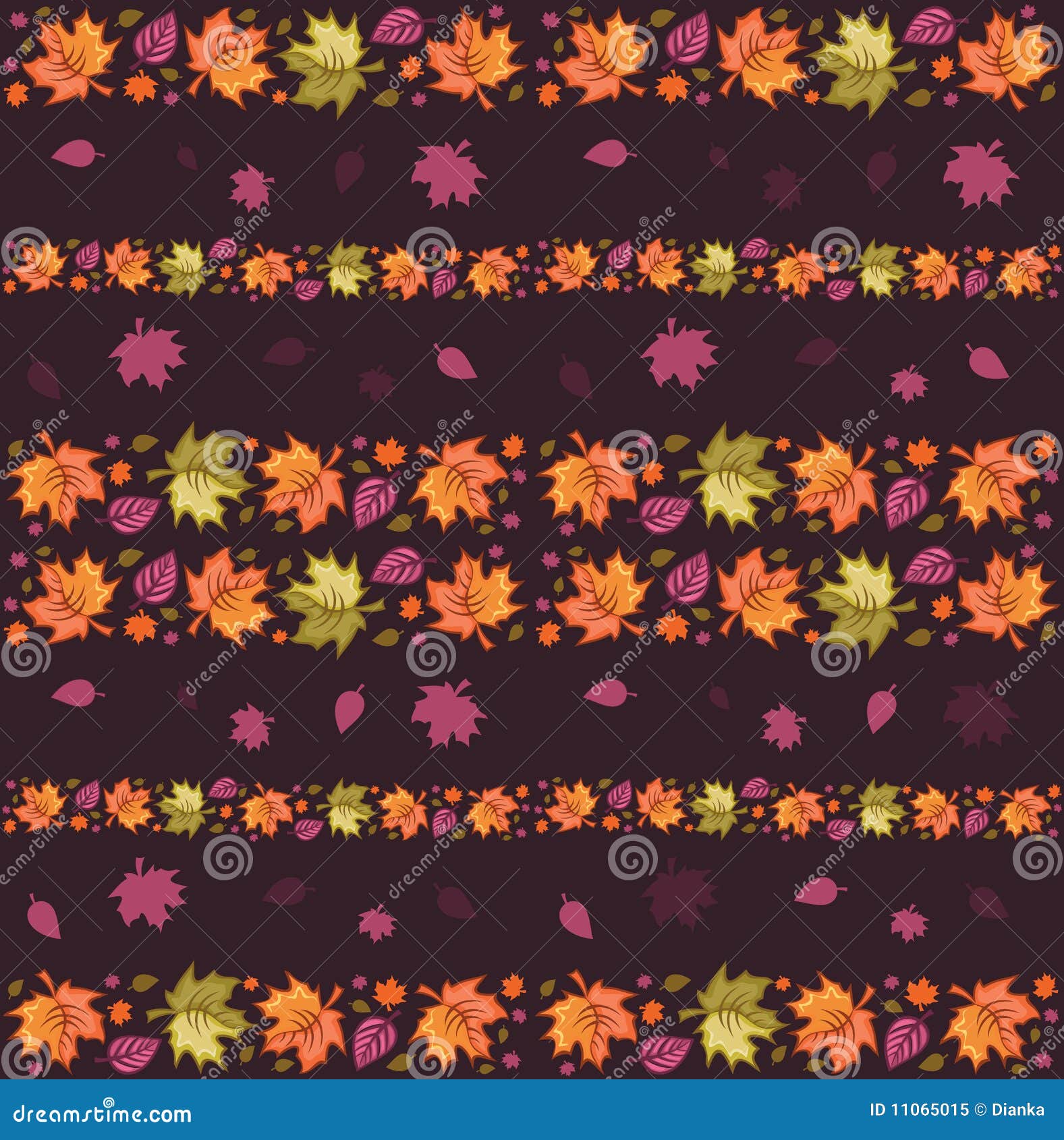 Autumn Seamless Pattern 4 stock vector. Illustration of elements - 11065015