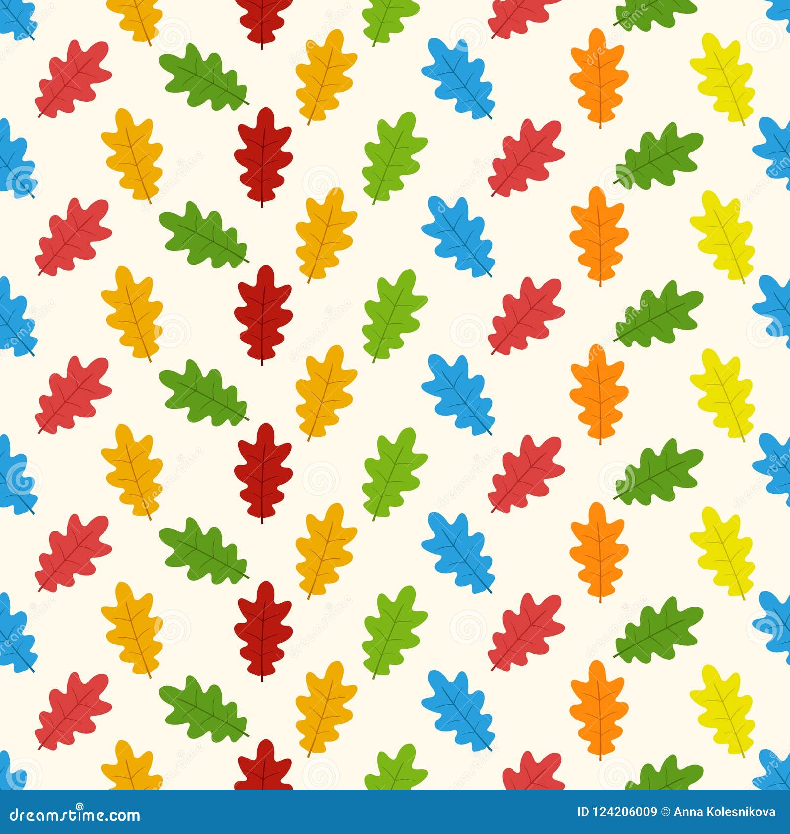Autumn Seamless Pattern with Leaf, Autumn Leaf Background. Vector ...