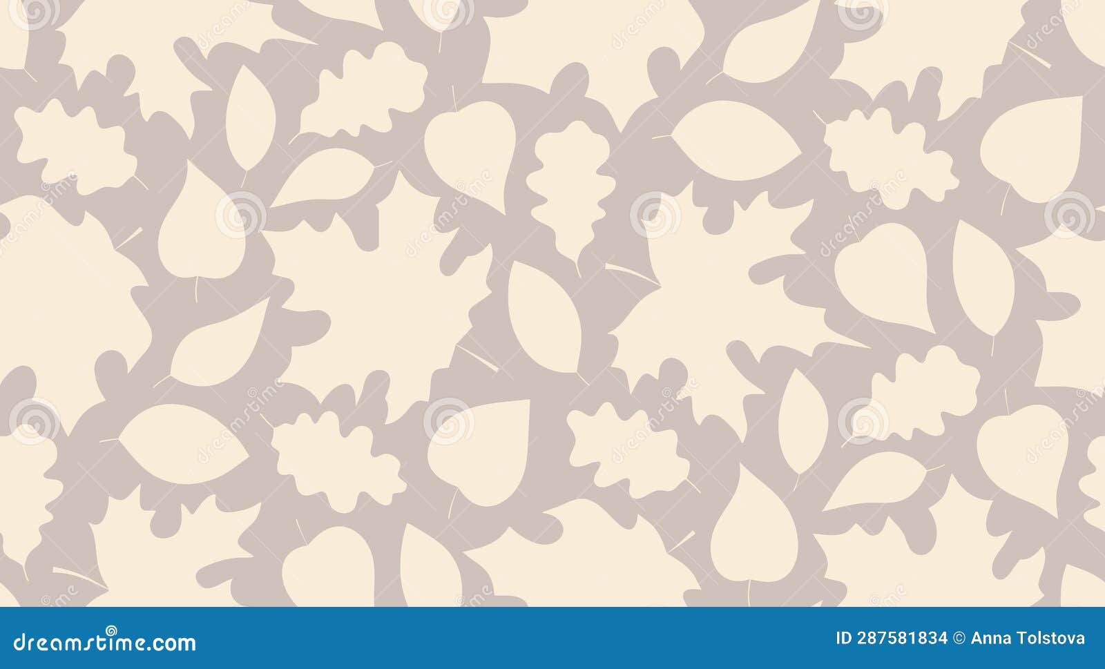 Autumn Seamless Pattern with Leaf Fall, Silhouette. Stock Vector ...