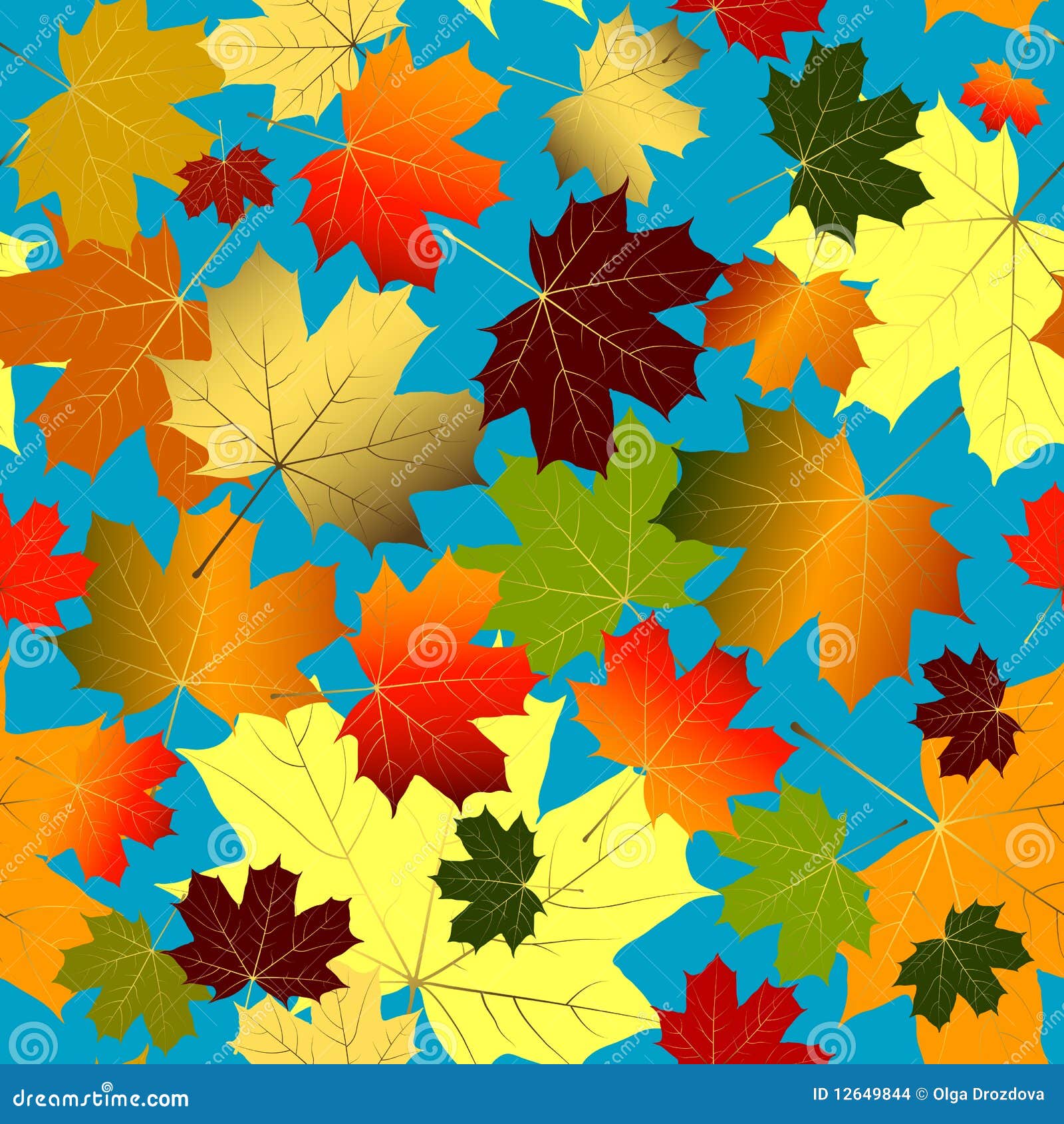 Autumn Seamless Pattern (vector) Stock Vector - Illustration of ...