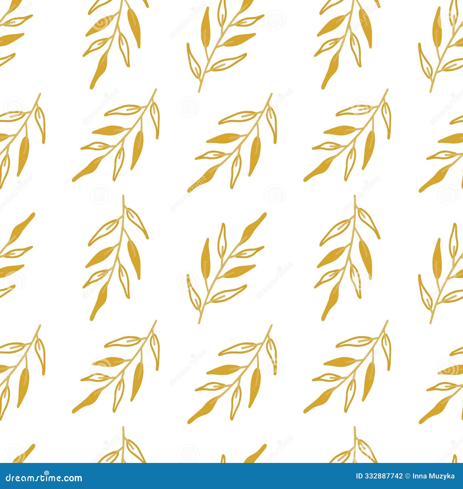 Autumn Seamless Pattern with Yellow Abstract Ears of Corn Stock ...