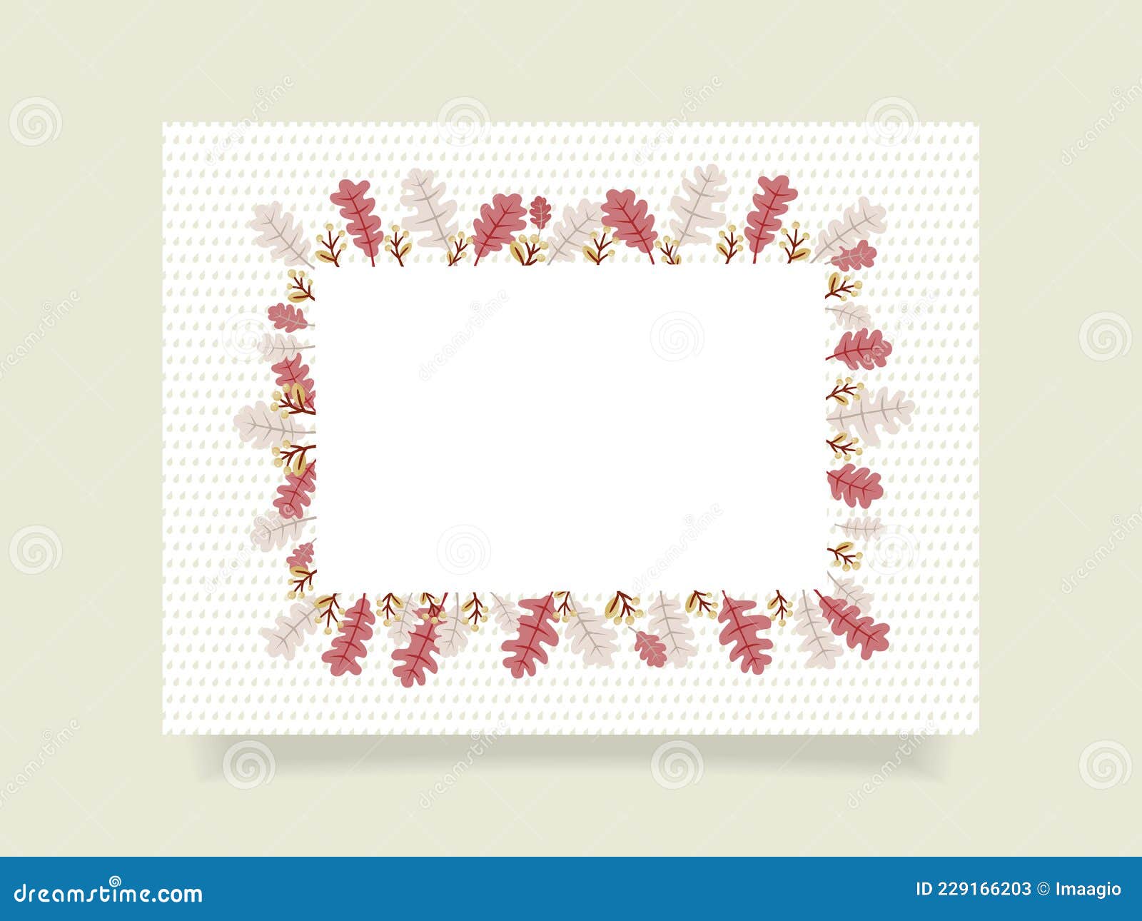 Autumn Season Decorative Rectangle Frame. Vector Illustration Stock ...