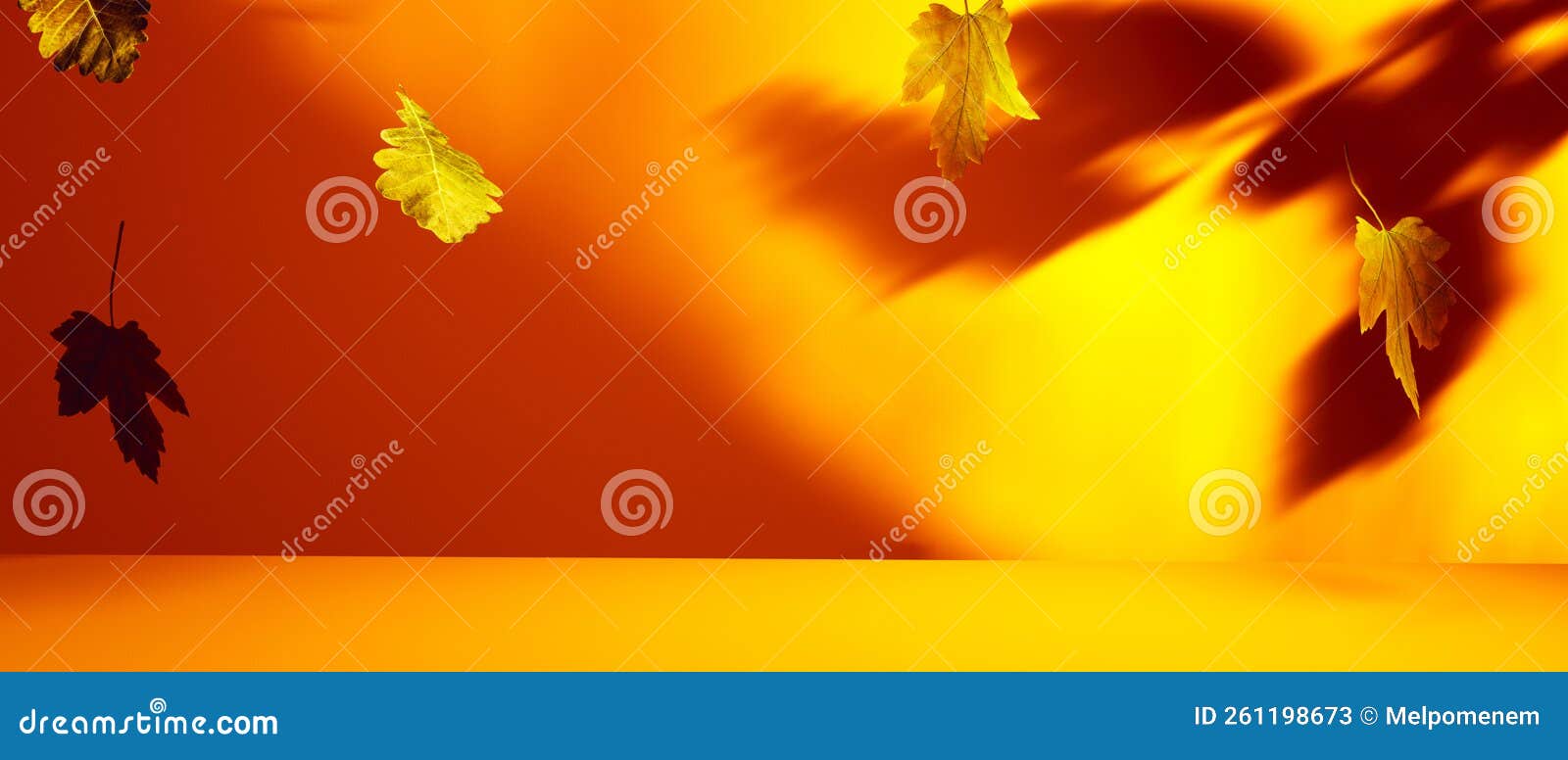 Autumn Seasonal Background With Falling Leaves 3d Stock Illustration
