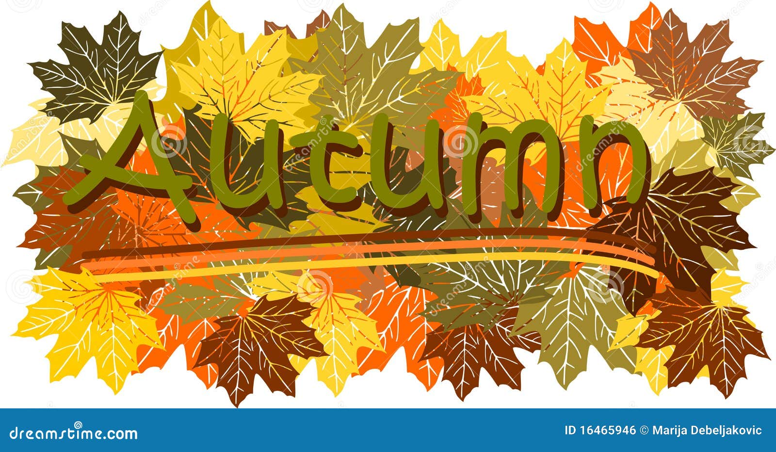 Autumn sign stock illustration. Illustration of leaf - 16465946