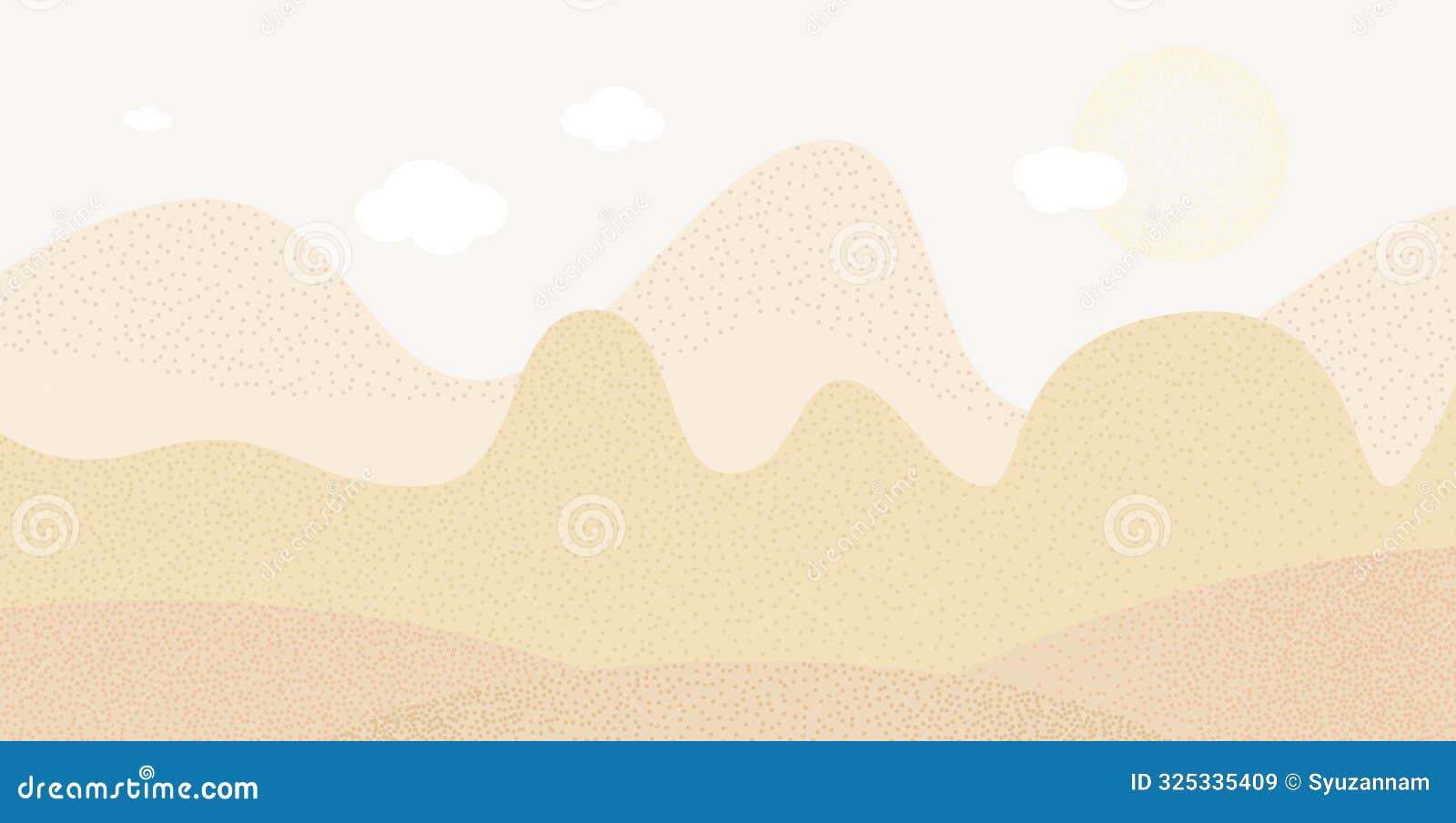 Autumn Simple Background. Naive Grain Textured Landscape. Vector Hand ...