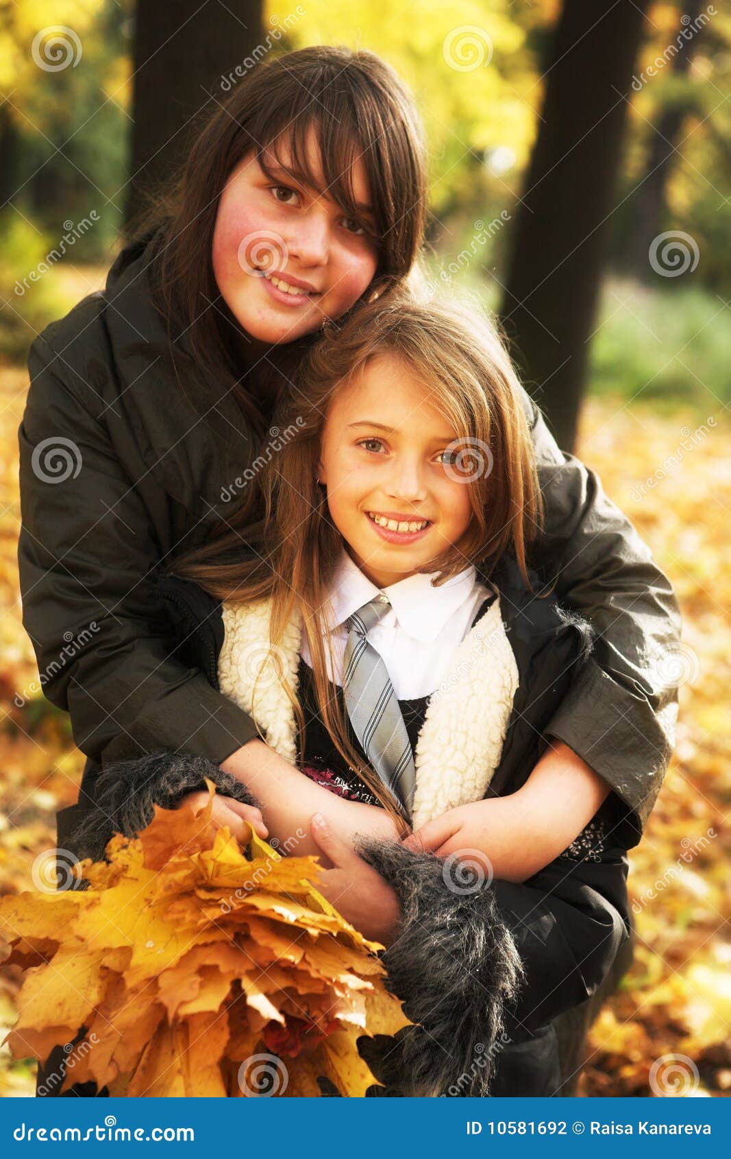 Autumn Sisters stock photo. Image of leisure, outdoor - 10581692