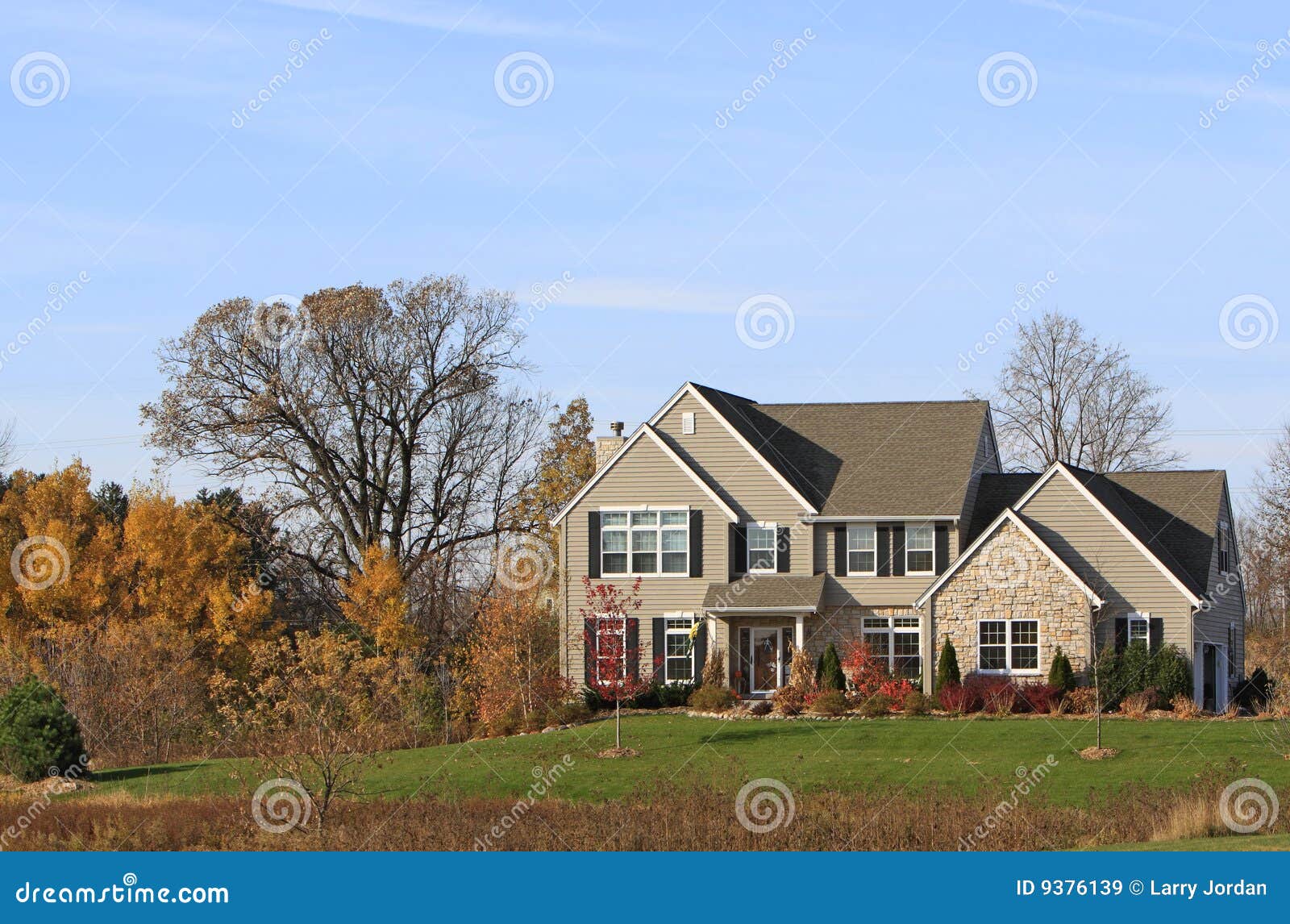 Autumn Stone Estate stock image. Image of house, residence - 9376139