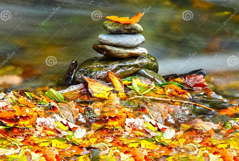 Autumn stones stock image. Image of orange, colors, tranquil - 21727167