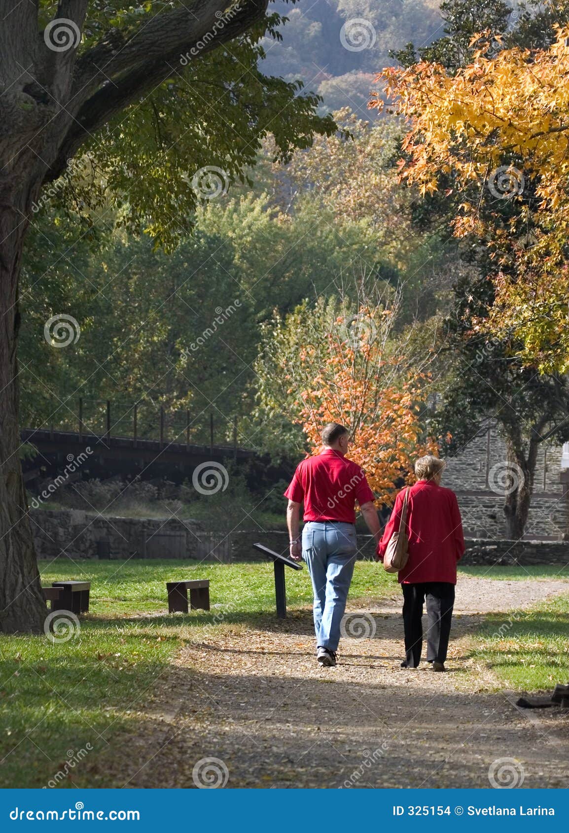 Autumn stroll in the park stock photo. Image of people - 325154