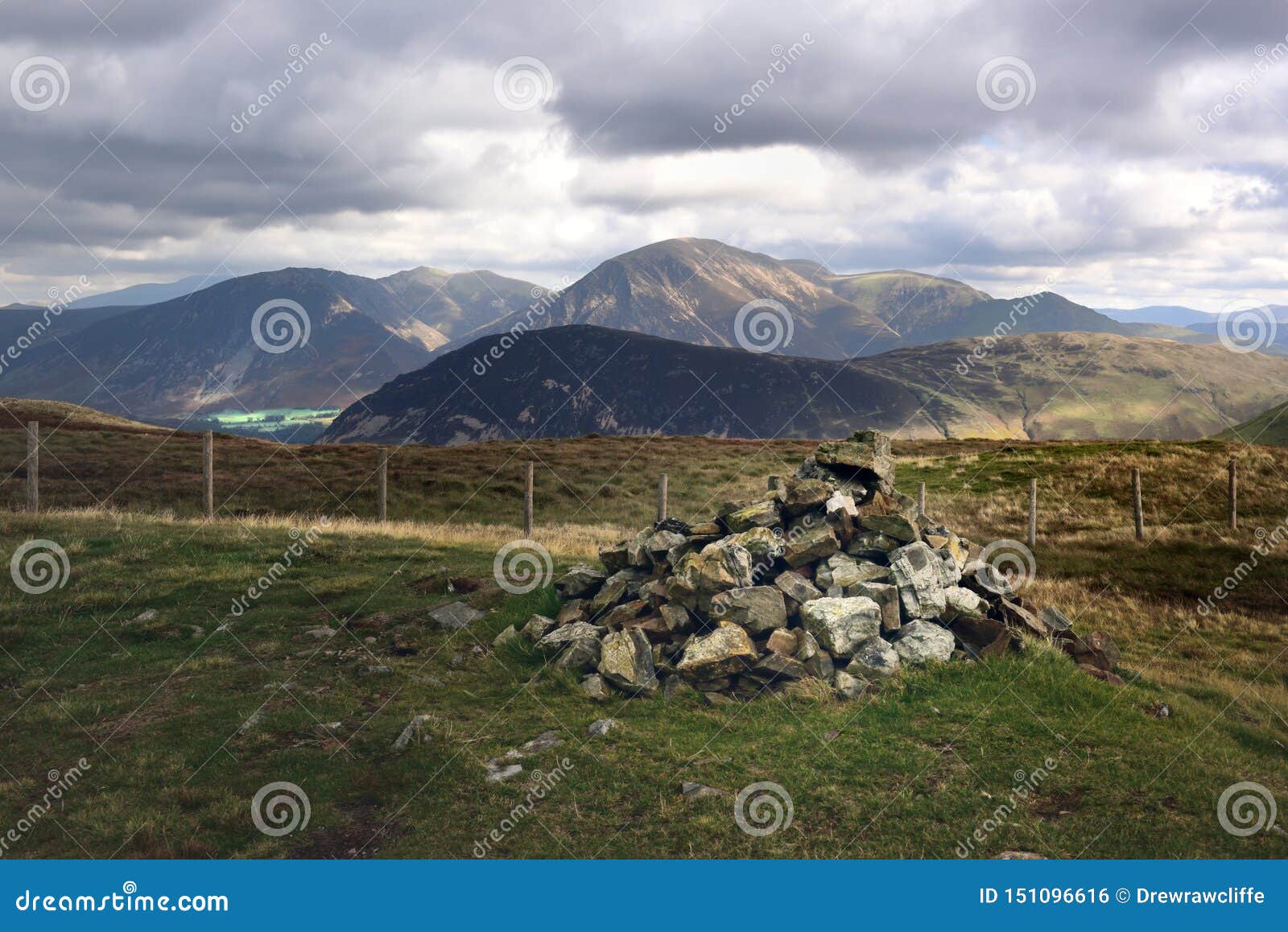 Autumn Sunlight on the Cumbrian Mountains Stock Photo - Image of park ...