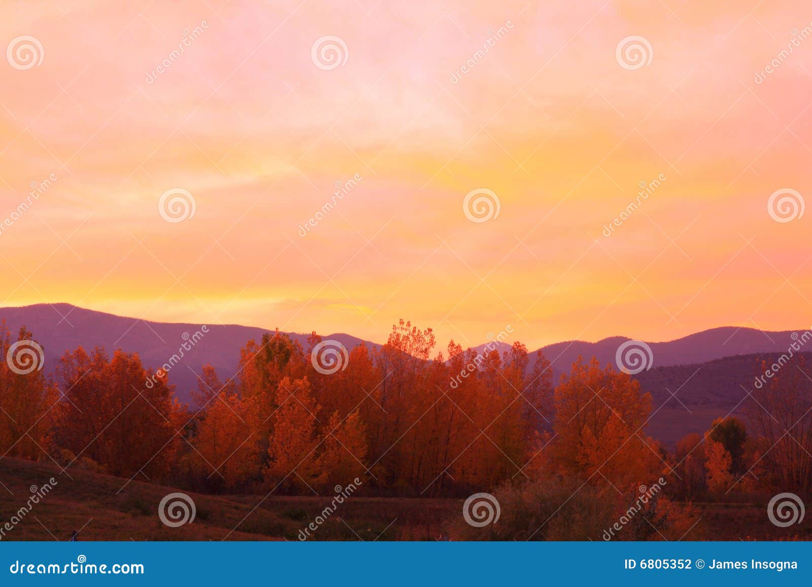 Autumn Sunset stock photo. Image of nature, mountains - 6805352