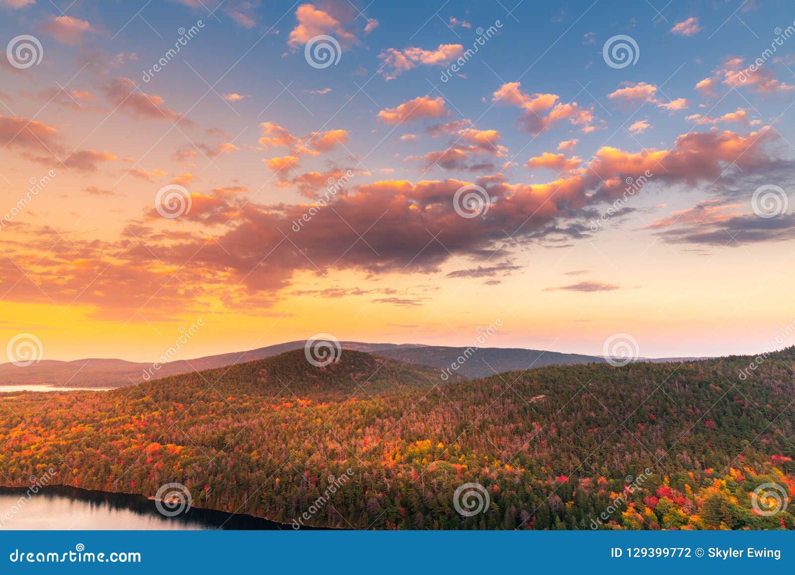 Autumn sunset colors stock photo. Image of autumn, leaf - 129399772