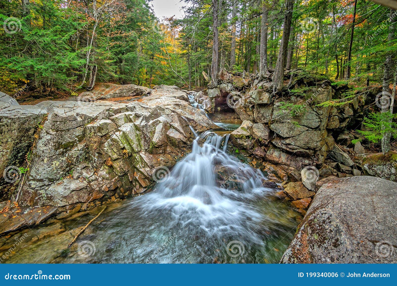 Autumn on the swift river stock photo. Image of nature - 199340006