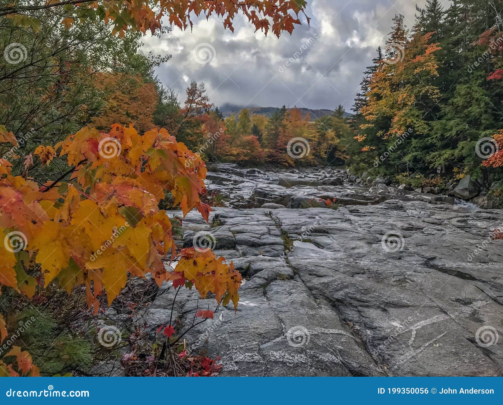 Autumn on the swift river stock photo. Image of white - 199350056